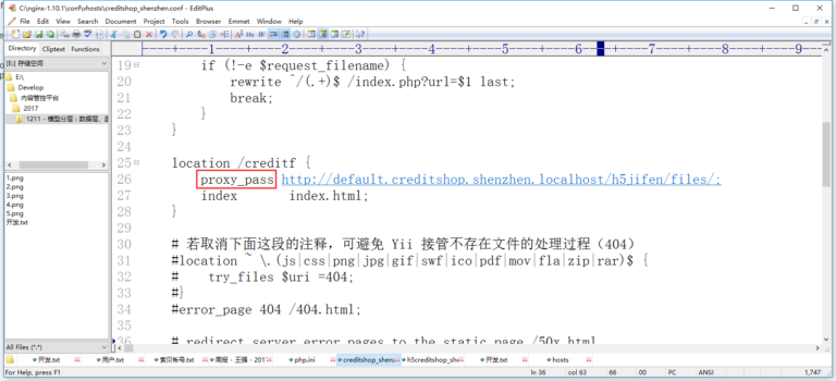 在 Windows 10、Nginx 1.10.1 下，重新加载 Nginx，报错： nginx: [emerg] host not found in upstream “default ...