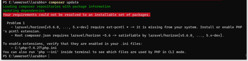  Composer Update ignore platform reqs Script php Artisan 