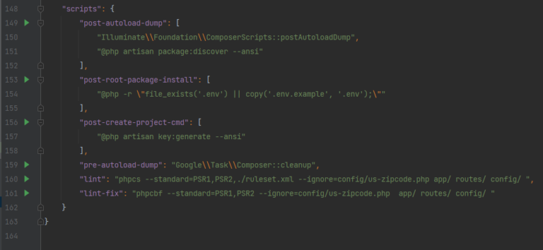  Composer json scripts 