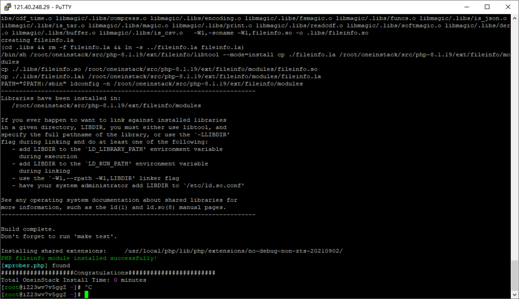 在阿里云 ECS 中编译安装 PHP 扩展 fileinfo 时，一直卡住的解决（提升内存配置） – 永夜